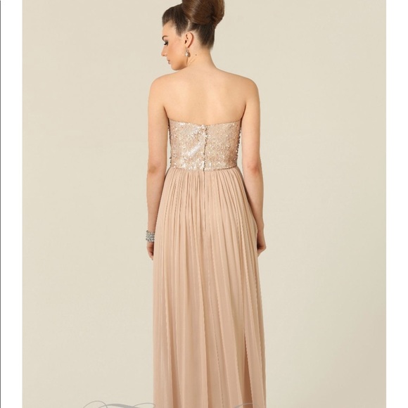 Dresses | Dusty Blush Rose Gold Dress Champagne Tones | Poshmark